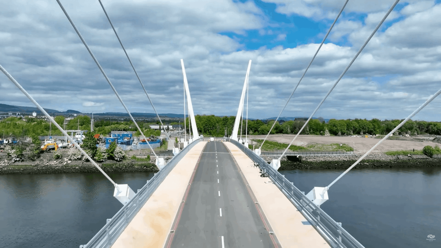 First opening road bridge over the River Clyde opens in Renfrewshire ...